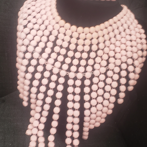 Jewelz | Jewelry | Pastel Pink Collar Necklace And Bracelet | Poshmark